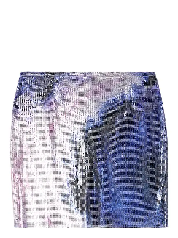 Rabanne Mesh Mini Skirt - Multi-color