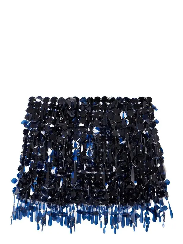 Rabanne Sequined Mini Skirt - Blue