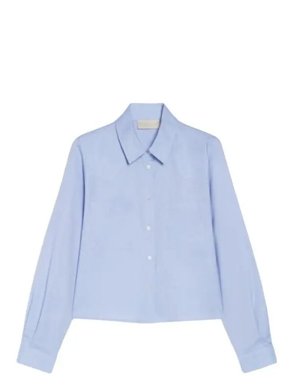 IBLUES Boxy Fit Shirt With Patch Pockets - Light Blue