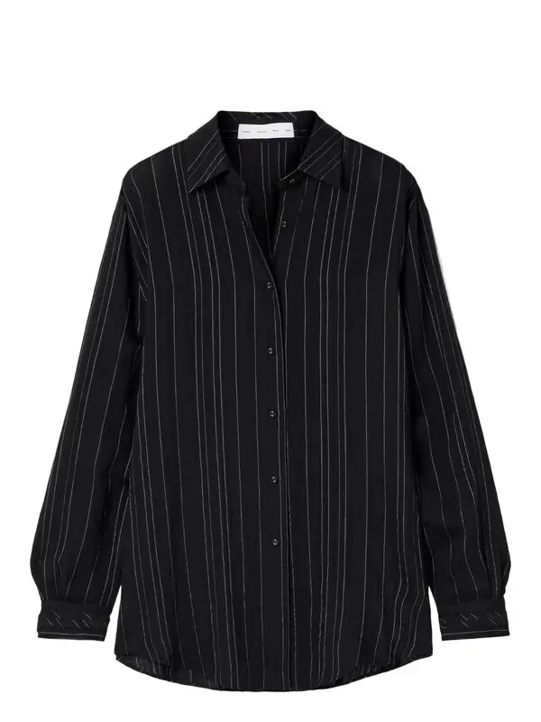 Proenza Schouler Striped Tulle Shirt - Black