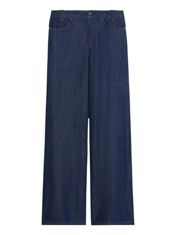 IBLUES Wide-leg Denim Jeans With Stud Appliqués - Blue