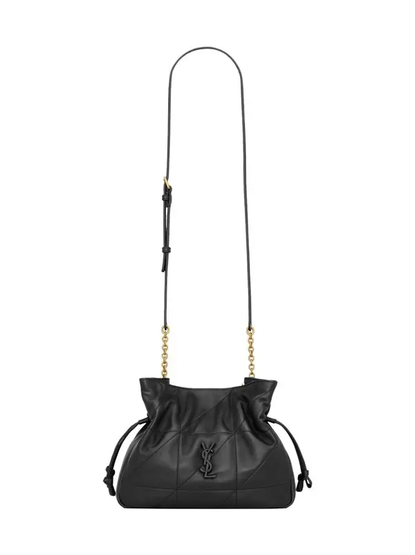 Saint Laurent Jamie Shoulder Pouch In Lambskin - Black