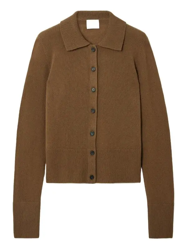 Le Kasha Long-sleeved Knitted Shirt With Classic Collar - Brown
