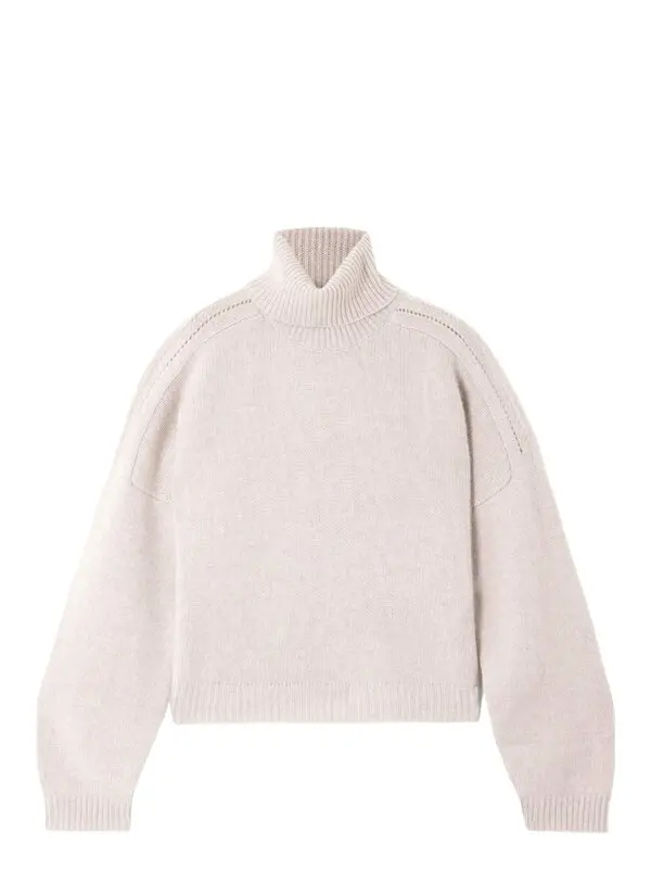 Le Kasha High Neck Long Sleeve Sweater - Beige