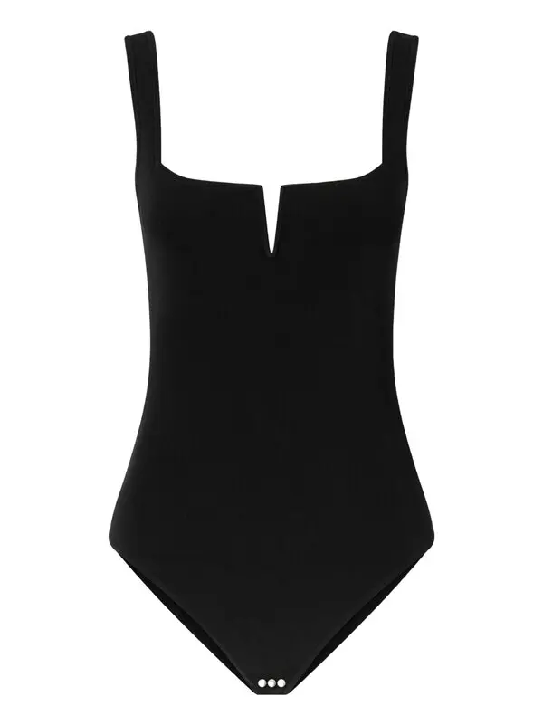 Galvan Freya Stretch-knit Bodysuit - Black