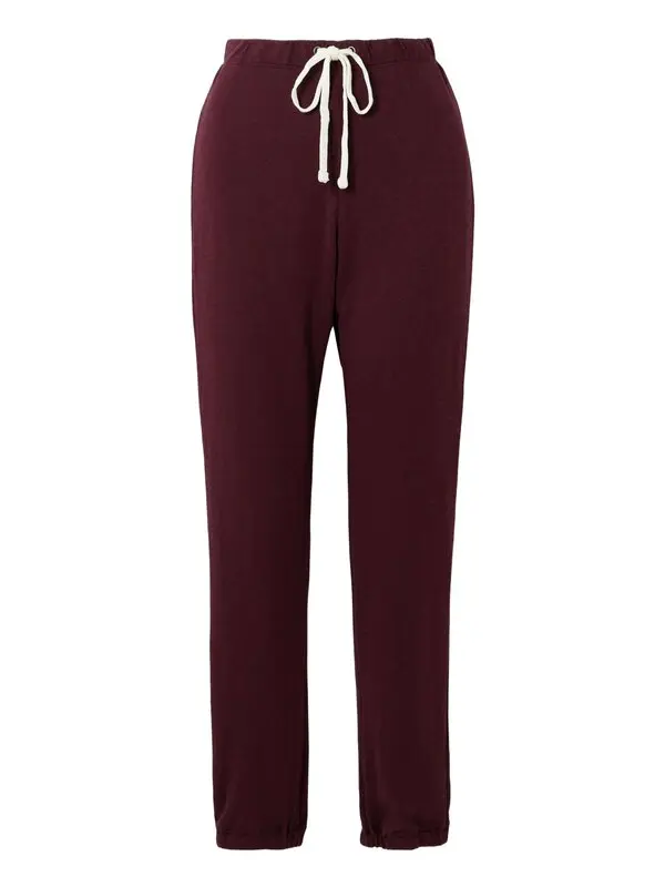 JAMES PERSE Jogger Pants With Drawstring Waist - Burgundy