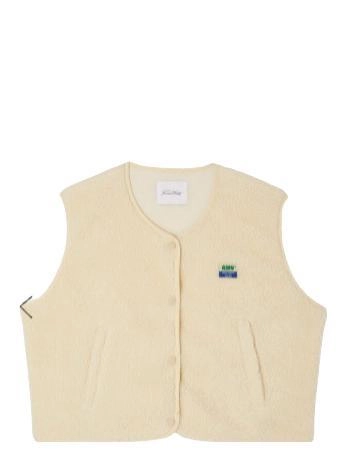 American Vintage Sleeveless Vest With Snap Fastening - Nude