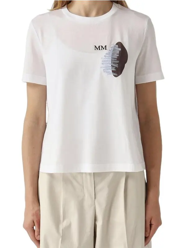 Max Mara Logo-print Short-sleeve T-shirt - White