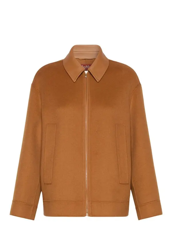 Max Mara Double Wool, Cashmere And Silk Coat - Caramel Color