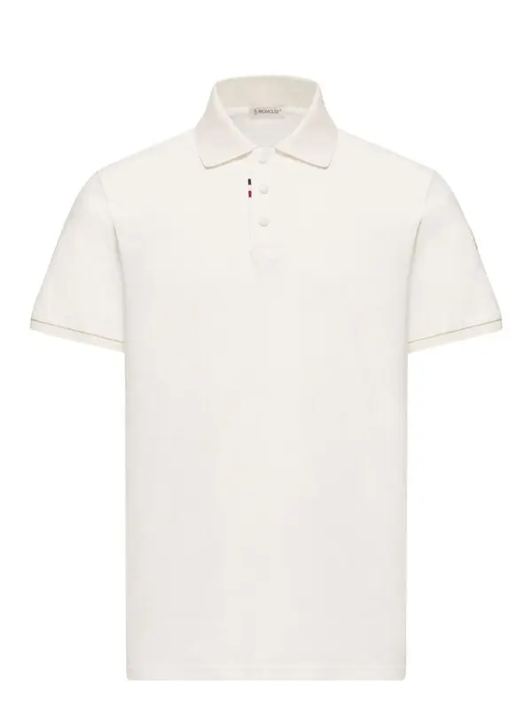 Moncler Logo Patch Polo Shirt - White