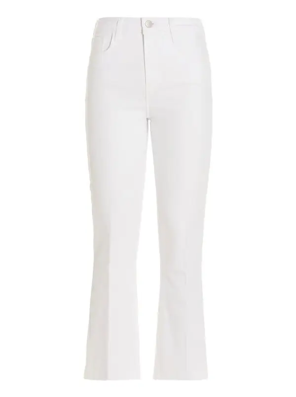 L'AGENCE High-waist Flare Leg Jeans - White