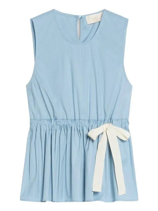 IBLUES Flared Sleeveless Top With Drawstring Detail - Dark Blue