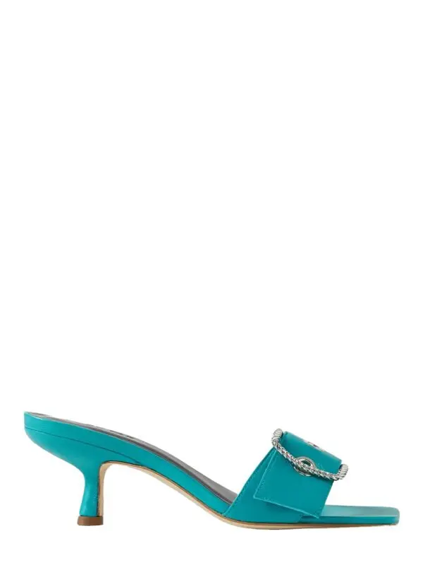 By Far Davina Buckle Sandals - Green