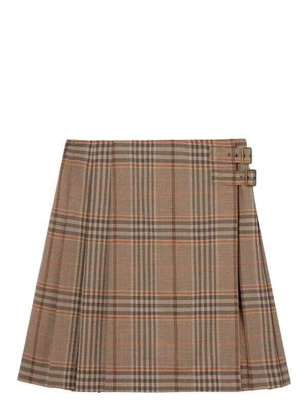 Burberry Wool Check Mini Kilt - Beige