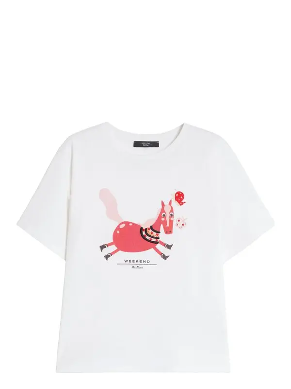 Max Mara Short-sleeved Round Neck T-shirt - White