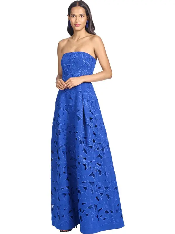 Sachin & Babi Anastasia Strapless Gown - Imperial Blue