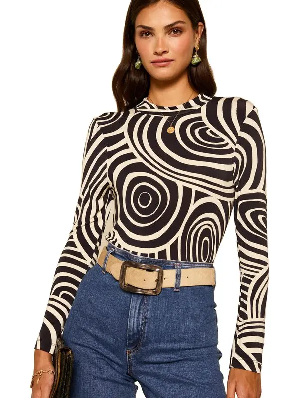 Rixo Tully Whirlpool Mono Regular Top - Black