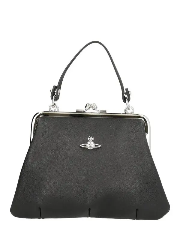 VIVIENNE WESTWOOD Granny Frame Handbag With Orb Plaque - Black