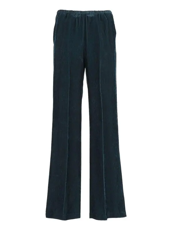FORTE_FORTE Two-tone Striped Jade Trousers - Green