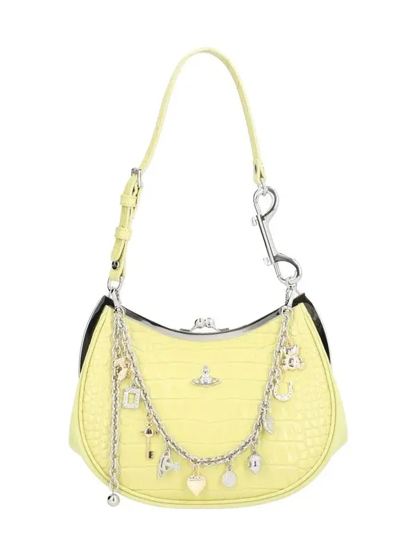 VIVIENNE WESTWOOD Leather Charm Bag - Green