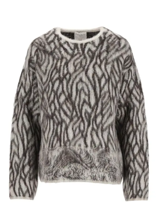 FORTE_FORTE Heron Plumes Alpaca And Mohair Blend Sweater - Gray
