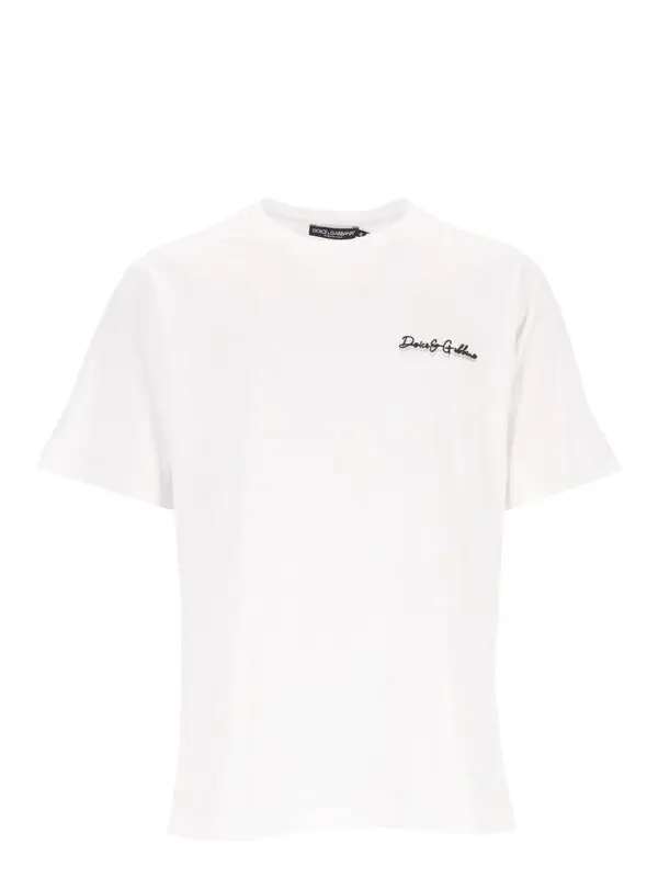 Dolce & Gabbana T-shirt With Signature - White