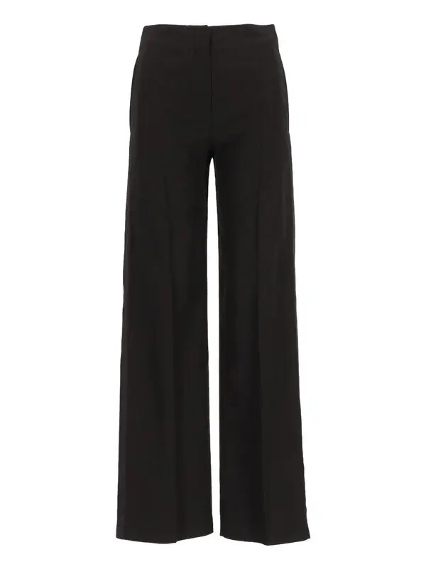 FORTE_FORTE Tailored Wool Blend Trousers - Black