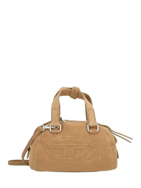 DIESEL® 1dr Suede Top Handle Bag With Shoulder Strap - Brown