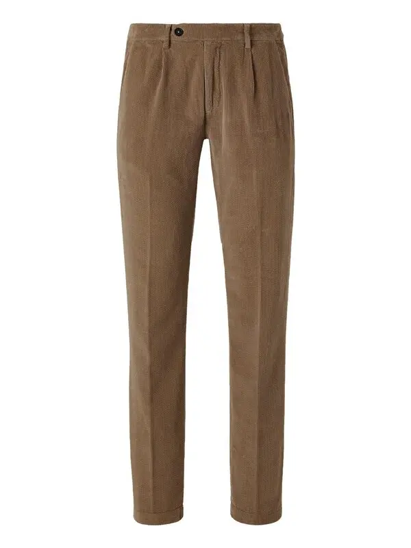 Massimo Alba Straight-leg Cotton Corduroy Trousers - Brown