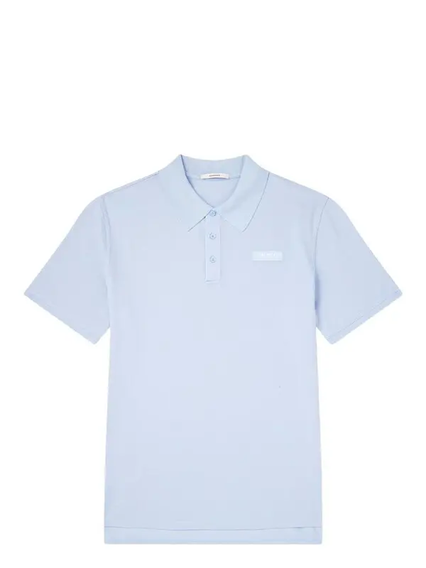 Givenchy Logo-appliqué Cotton-piqué Polo Shirt - Blue