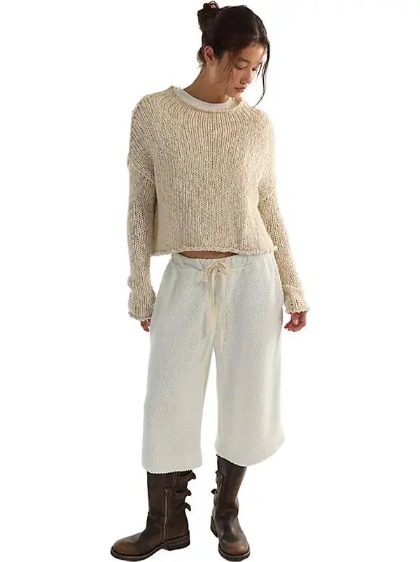 Free People Rhode Terry Shorts - Heather Grey Combo