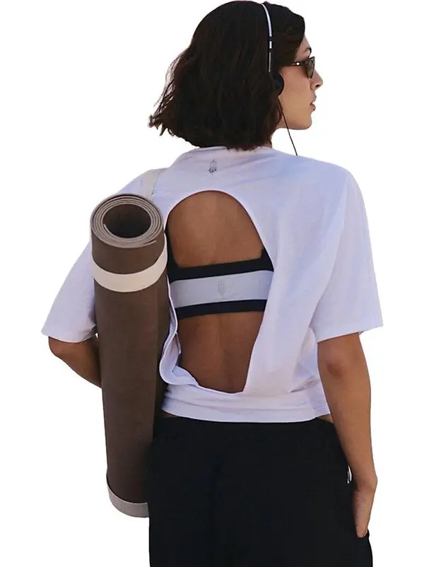 Free People Accelerate Open-back Tee - White