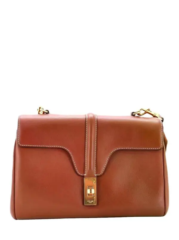 Celine Soft 16 Bag Smooth Calfskin Shoulder Bag - Brown