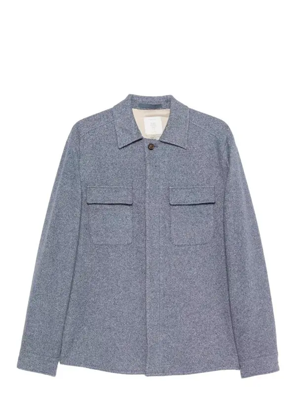 Eleventy Button-fastening Flap-pocket Shirt Jacket - Blue