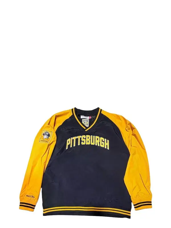 Mitchell & Ness Mlb Pittsburgh Pirates Logo-embroidered Sweatshirt - Black