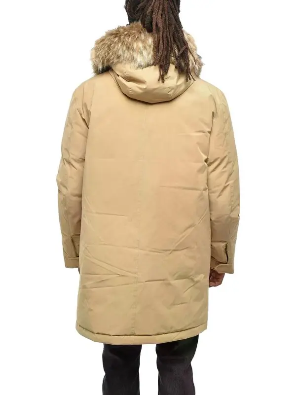 DIESEL® Milow Padded Parka With Faux Fur Trim - Neutrals