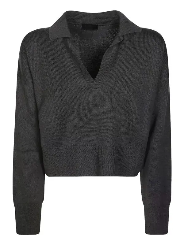 DONDUP Wool Polo Sweater - Grey
