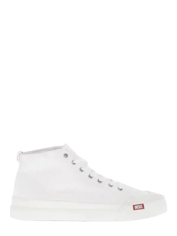 DIESEL® S-athos Canvas Mid-top Sneakers - White