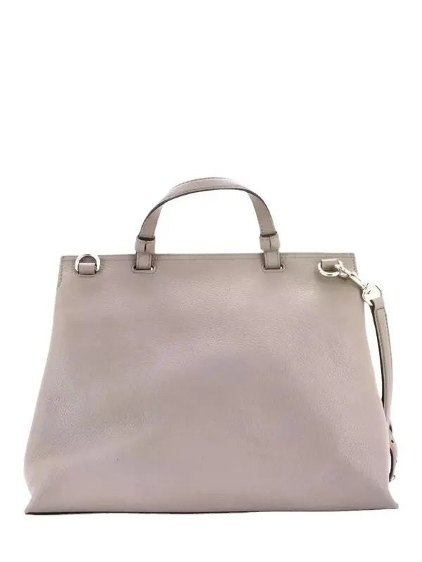 Gucci Bamboo Daily Top Handle Bag Leather Medium Satchel - Grey