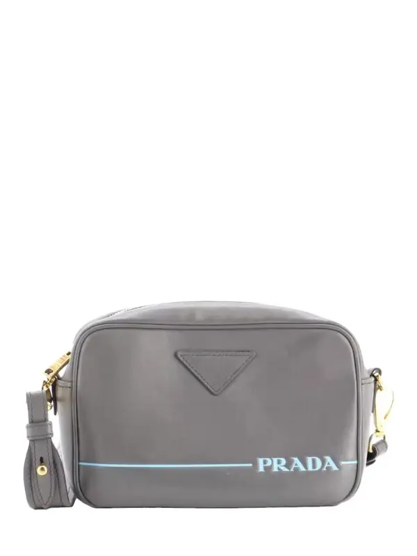 Prada Mirage Leather Camera Bag - Grey