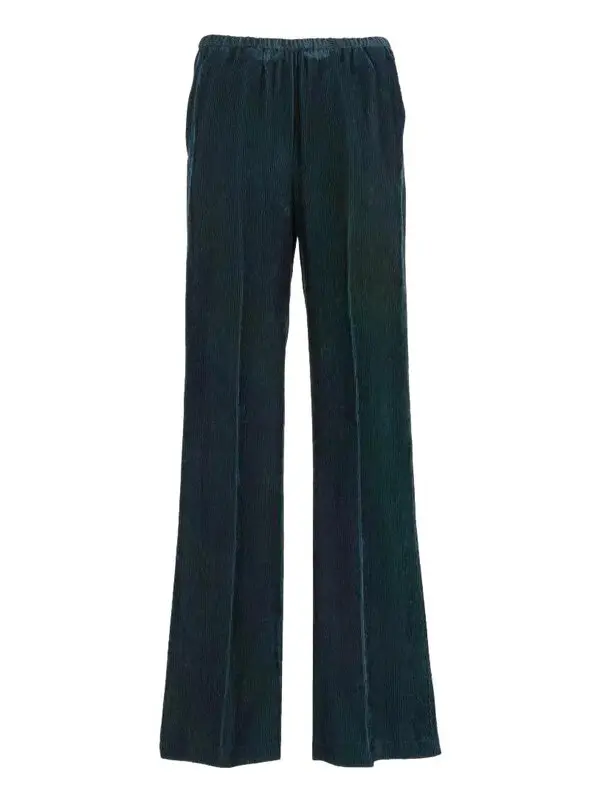 FORTE_FORTE Ribbed Velvet Trousers - Green