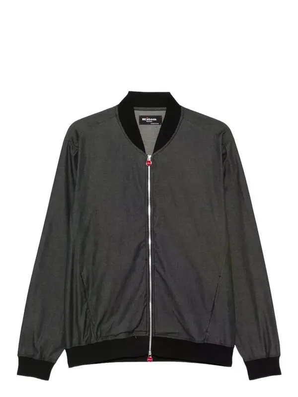 Kiton Zip-fastening Bomber Jacket - Black