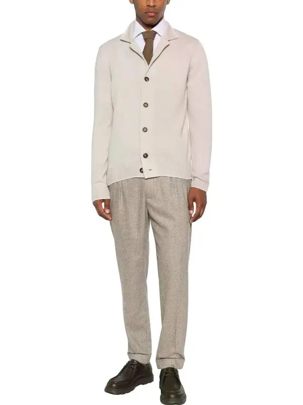Eleventy Wool Button-up Cardigan - Neutrals