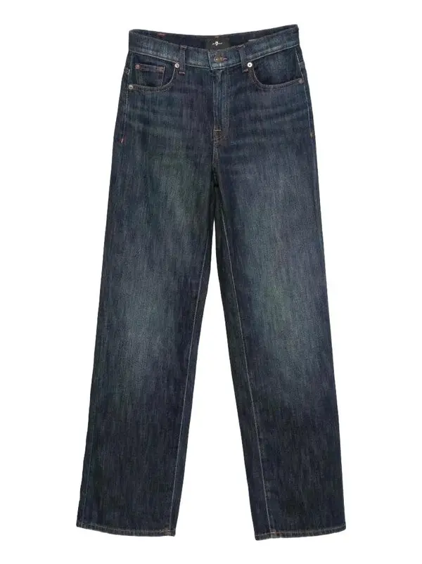 7 For All Mankind Stovepipe Belt-loop Jeans - Blue