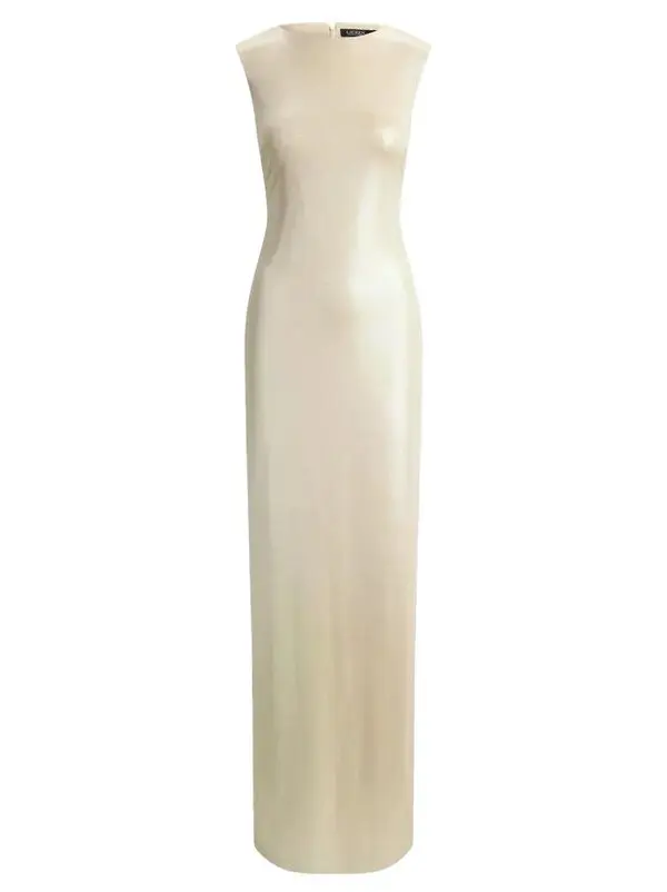 Ralph Lauren Metallic Jersey Boat-neck Maxi Dress - Neutrals