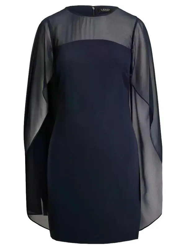 Ralph Lauren Cape Overlay Mini Dress - Blue