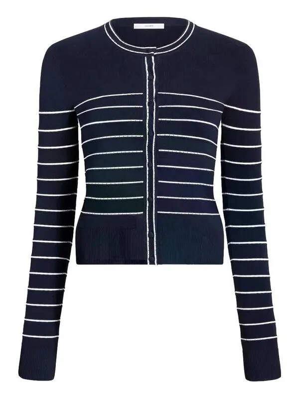 Adam Lippes Horizontal Stripe Cardigan - Blue