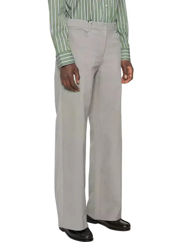 Max Mara Light Twill Weave Straight Leg Trousers - Grey