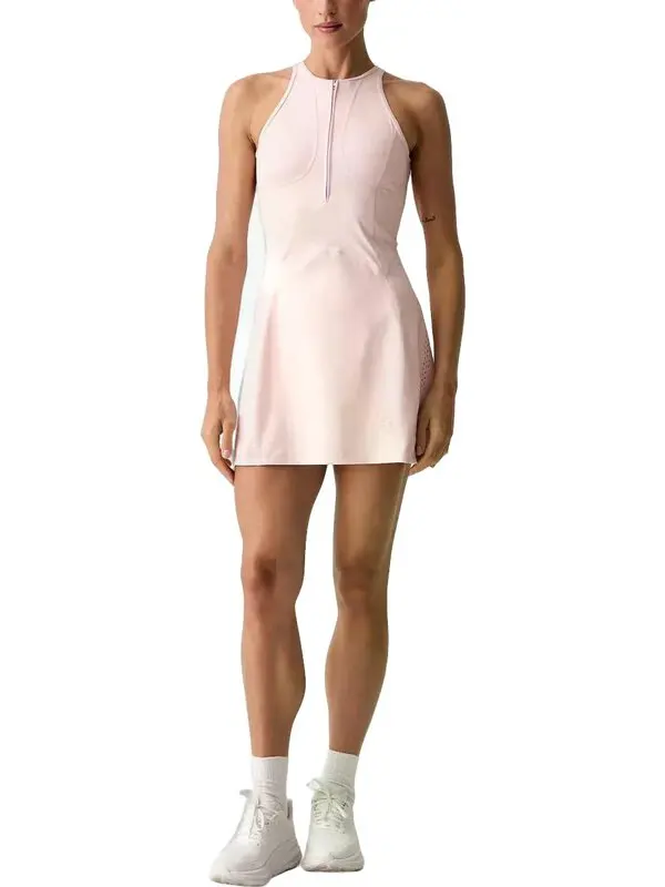 Adidas By Stella McCartney Sleeveless Cut-out Zip-up Mini Dress - Pink
