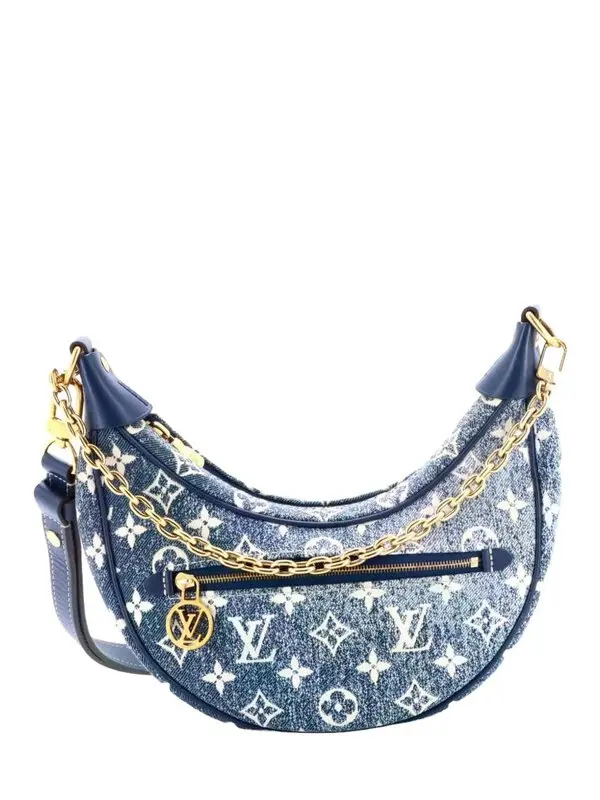 LOUIS VUITTON Monogram Jacquard Denim Hobo Bag - Blue